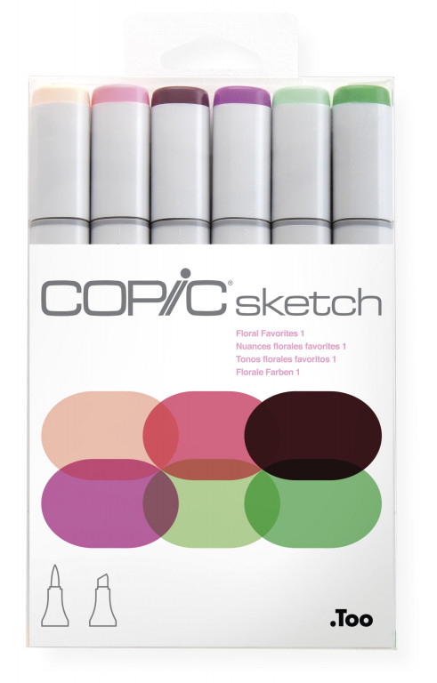 Copic Sketch sada 6ks Floral Favorites 1 - Artikon.cz