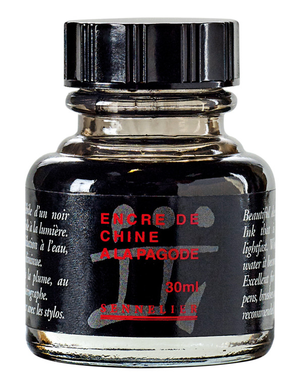 Black Chinese ink Sennelier - various sizes - Artikon